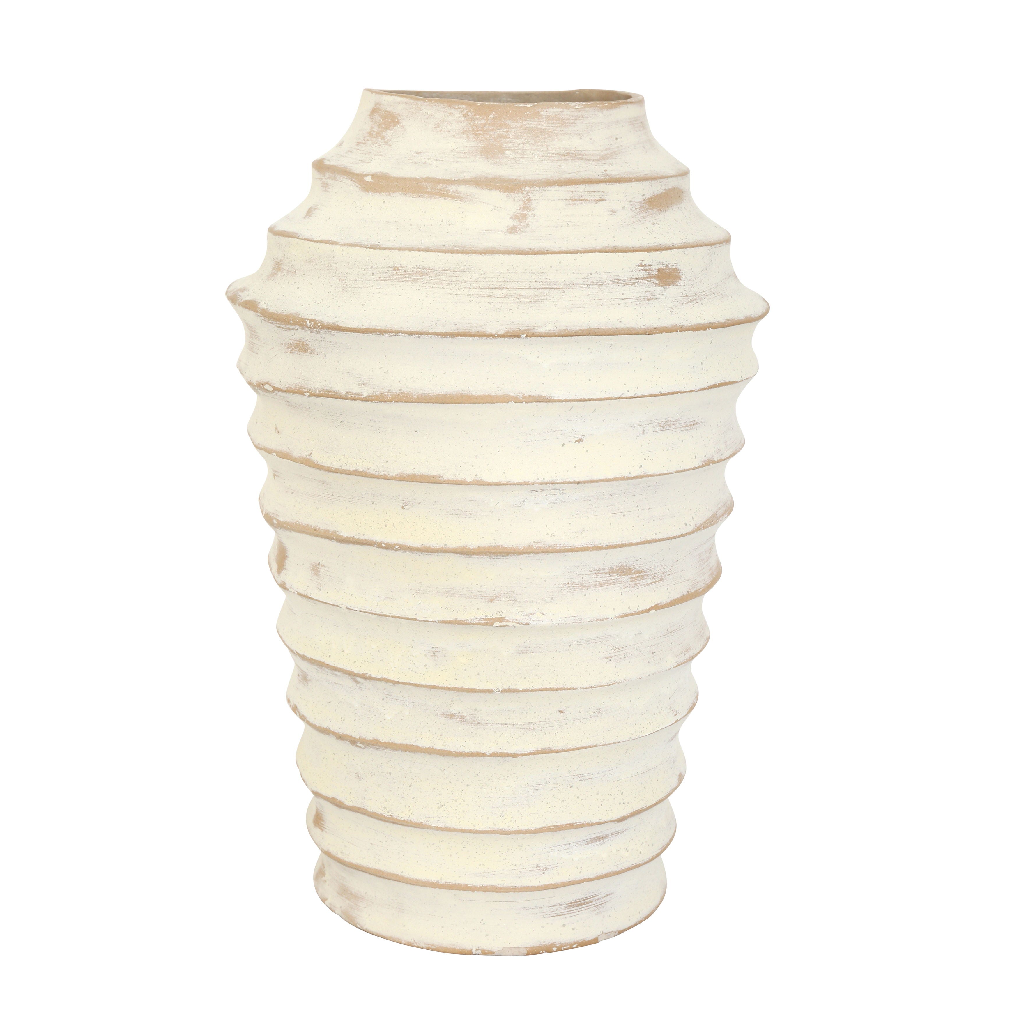 18" Siena Large Ecomix Vase - Ivory / Beige – The Furniture Warehouse LB
