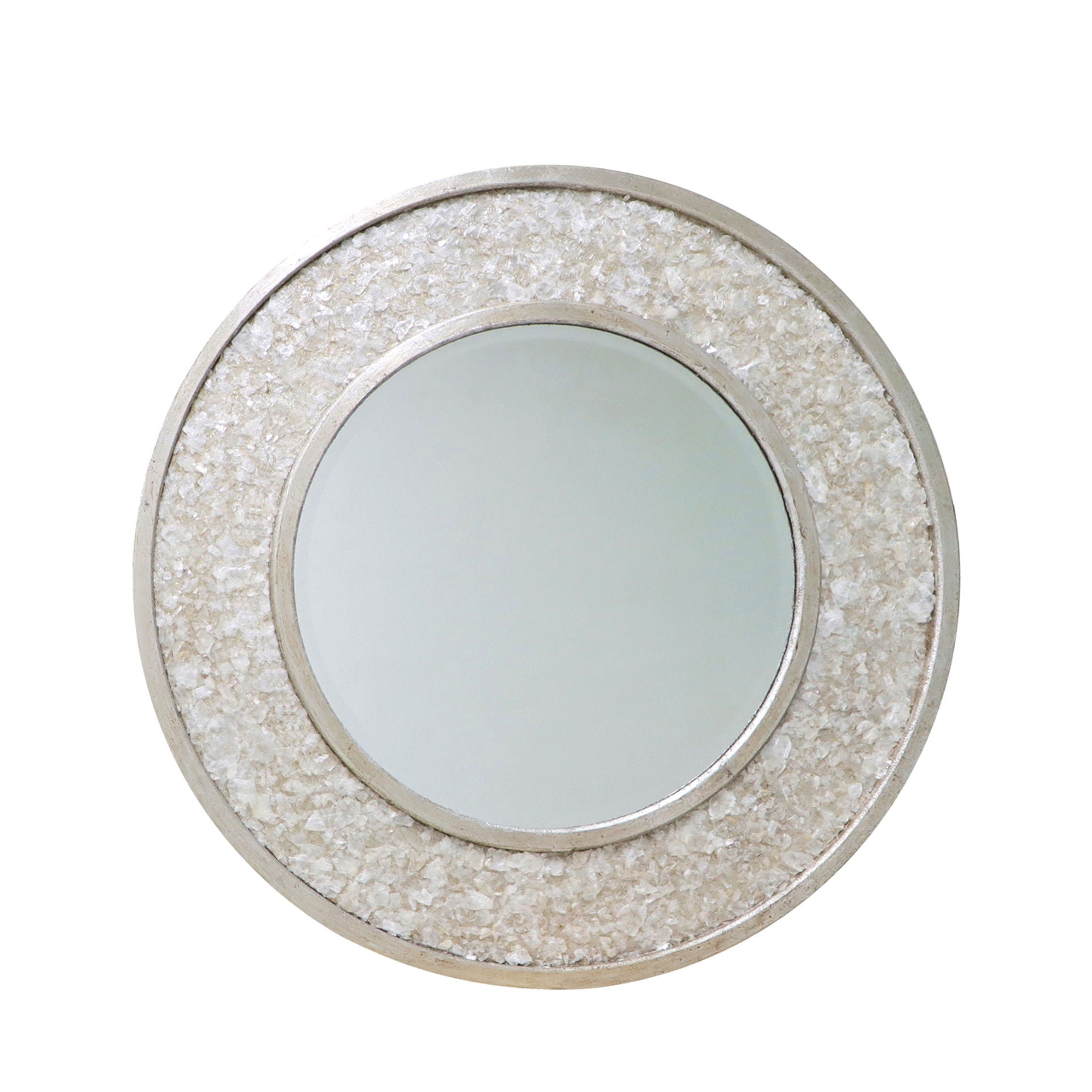 40" x 40" Pelona Mica Flakes Wall Mirror - Silver – The Furniture ...